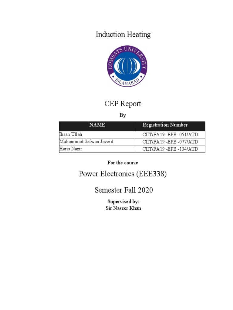 Induction Heating COMPLETE REPORT | PDF | Electromagnetic Induction ...
