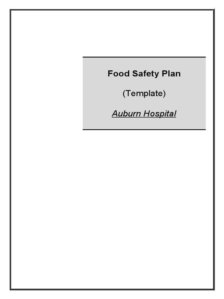 SITXFSA004 (Food Safety Plan) 1 (Edited) | PDF | Food Safety | Foods