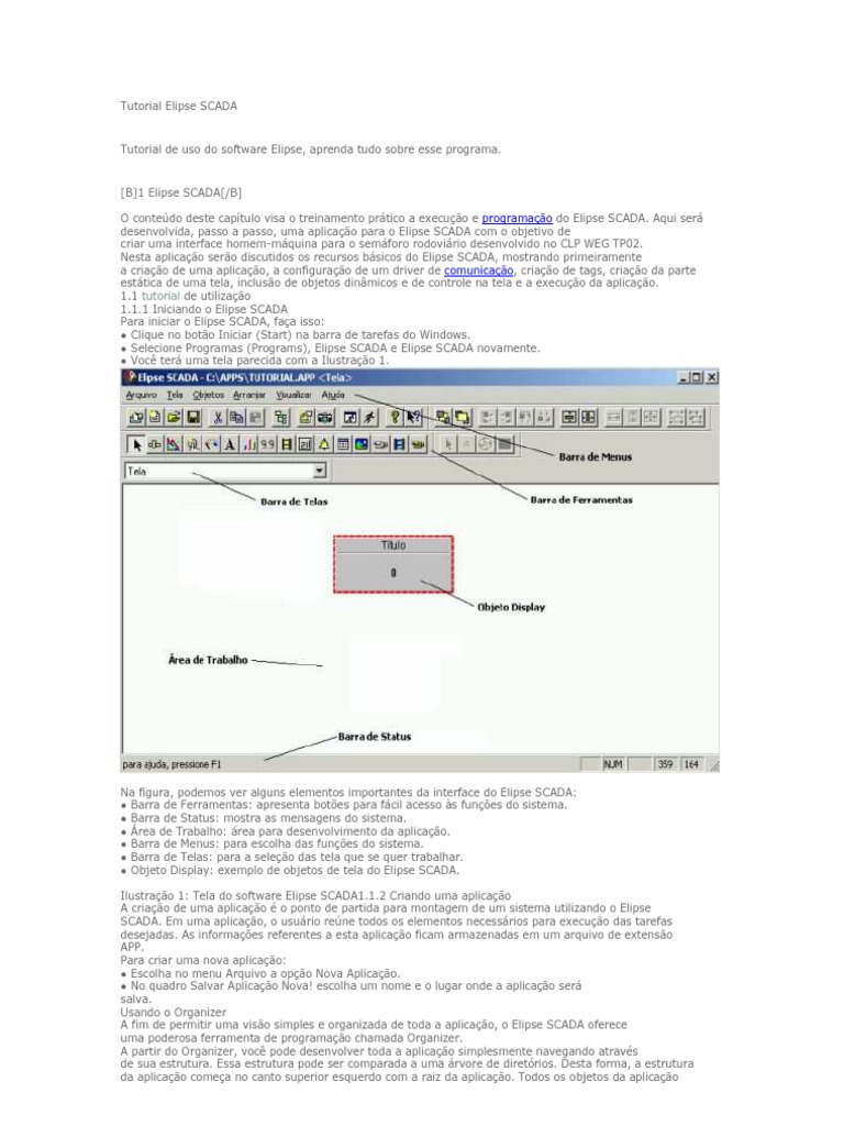 Tutorial Elipse Scada | PDF | Scada | Controlador lógico programável