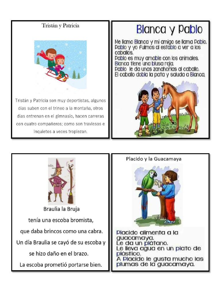 Cuentos Cortos Silabas Trabadas | PDF