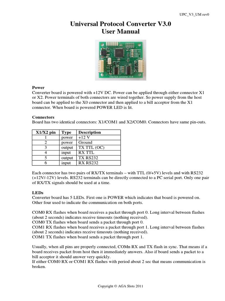 Universal Protocol Converter V3.0 User Manual: Power | PDF | Computing ...