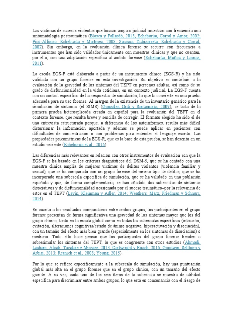 EGEP Forense | PDF | Manual Diagnóstico y Estadístico de los Trastornos Mentales | Sicología