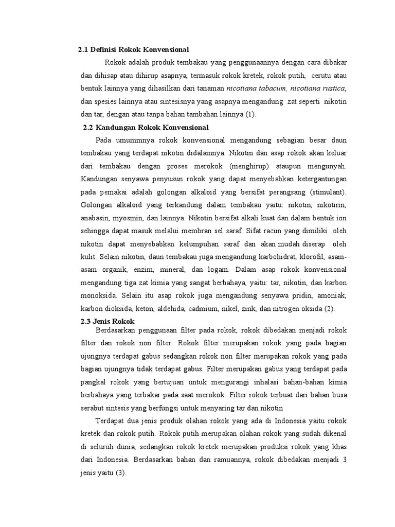 Definisi Rokok Konvensional | PDF