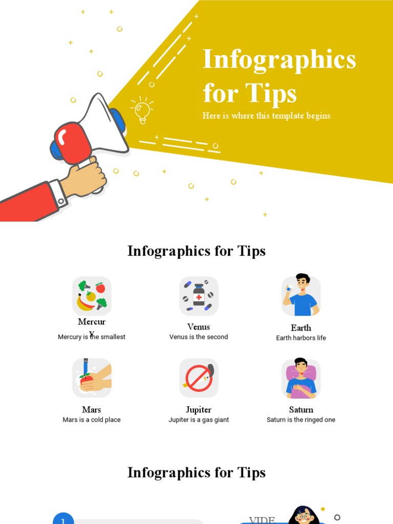Infographics For Tips by Slidesgo | PDF | Planets | Saturn