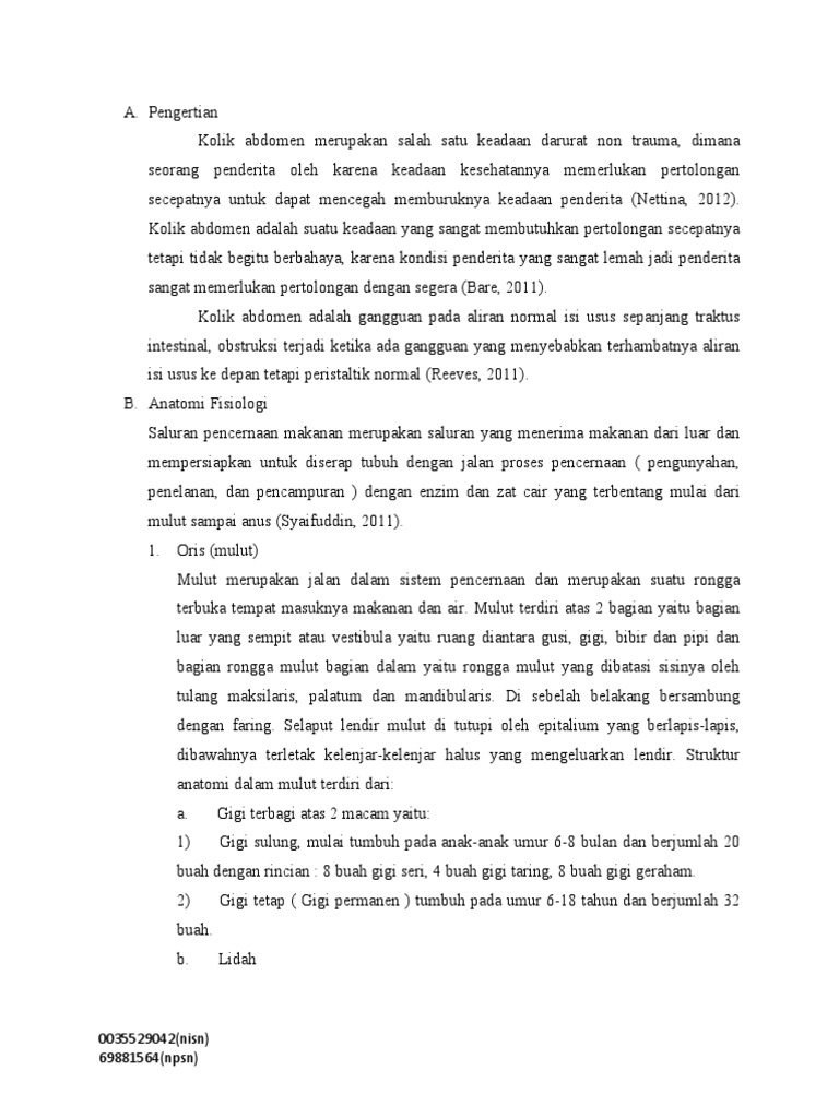 LP Kolik Abdomen | PDF