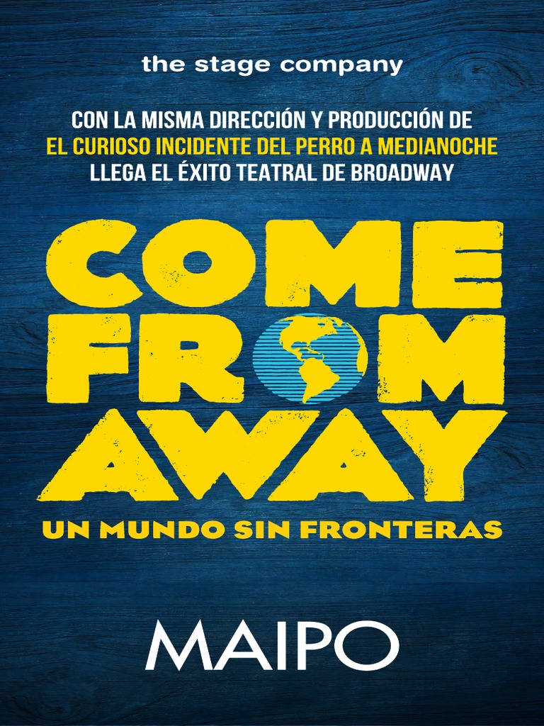 Programa Come From Away | PDF | Teatro musical | Teatro Broadway
