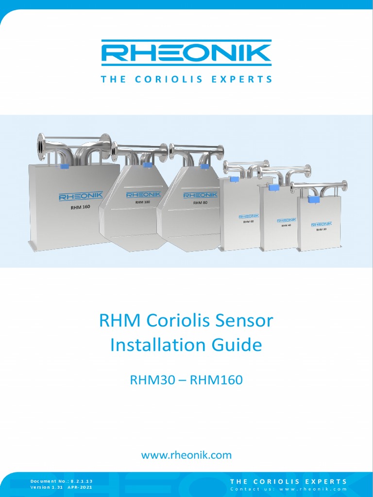 RHM30-160 Installation Guide | PDF | Flow Measurement | Valve