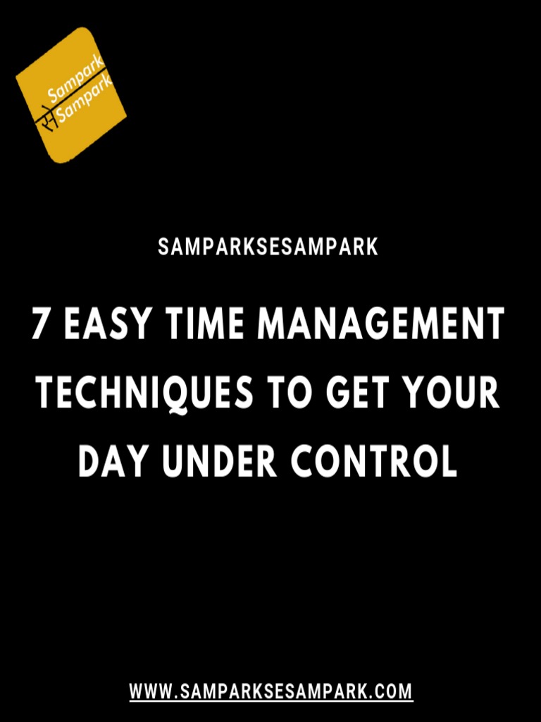 Easy Time Management Techniques For Teens | PDF