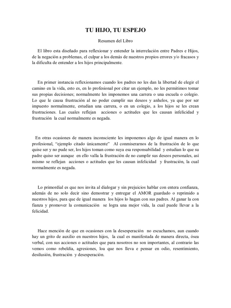 Tu Hijo Tu Espejo | PDF