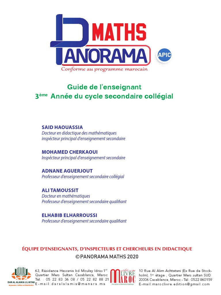Guide 3 Apic | PDF | Enseignement des mathématiques | Pédagogie