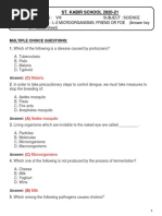 Multiple Choice Questions Class 5 Science | PDF | Seed | Bacteria