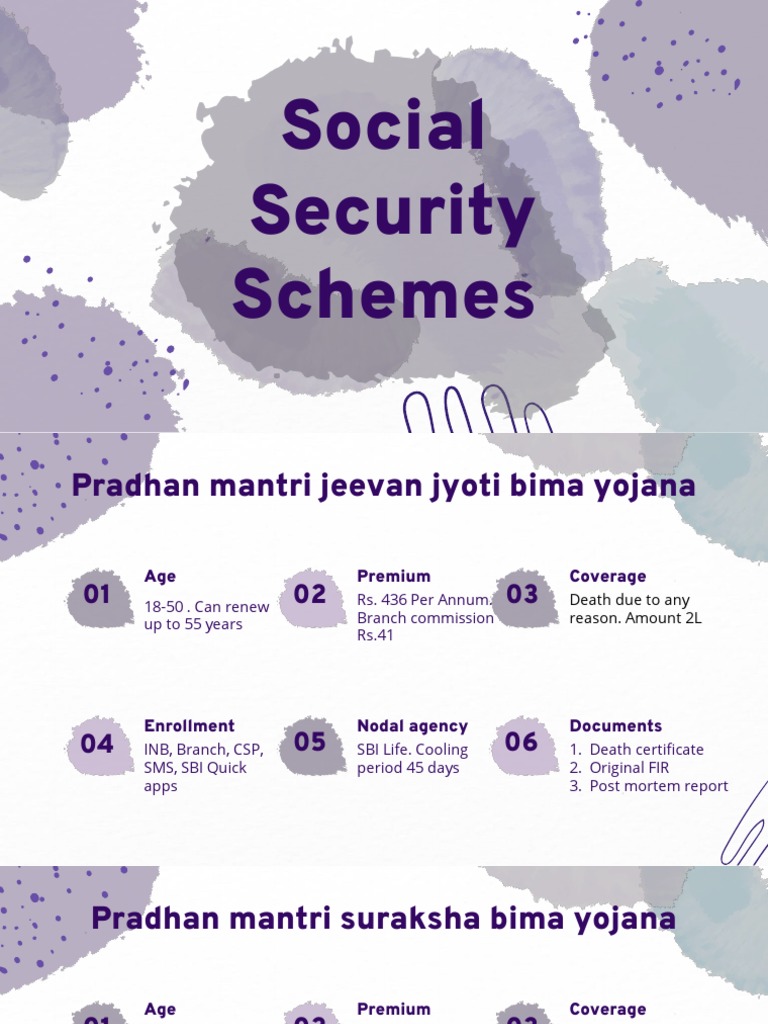 Social security schemes | PDF | Interest | Service Industries