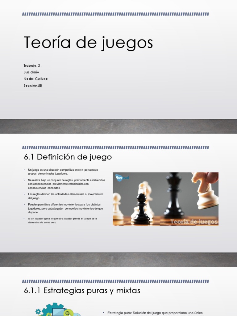 Teoría de Juegos | PDF | Teoría de juego | Matemáticas