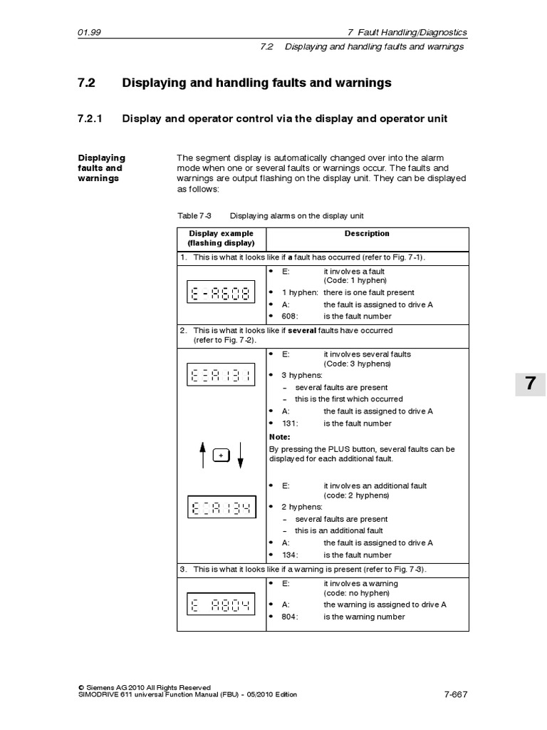 Simodrive 611U Fault Alarm | PDF | Computer File | Information Age