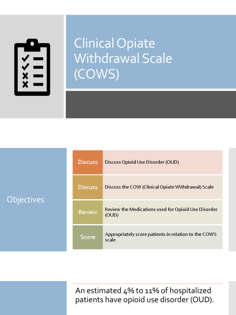 Clinical Opiate Withdrawal Scale (COWS) | PDF | Addiction | Opioid Use ...