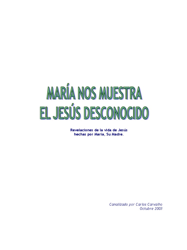 Maria Nos Muestra El Jesus Desconocido | PDF | Jesús | Oración