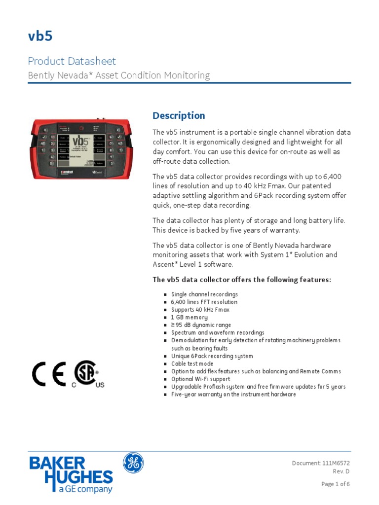 vb5 Portable Data Collector Datasheet - 111M6572 | PDF | Analog To ...