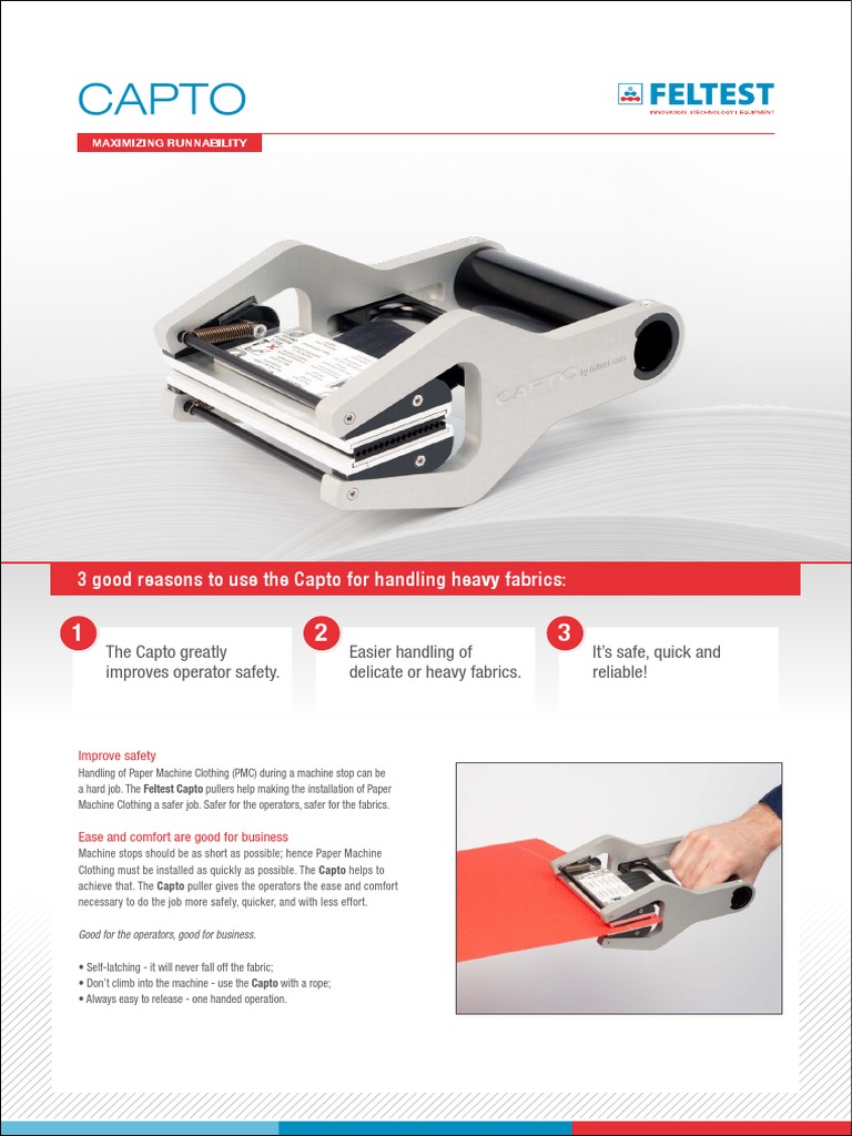 Capto: 3 Good Reasons To Use The Capto For Handling Heavy Fabrics | PDF ...