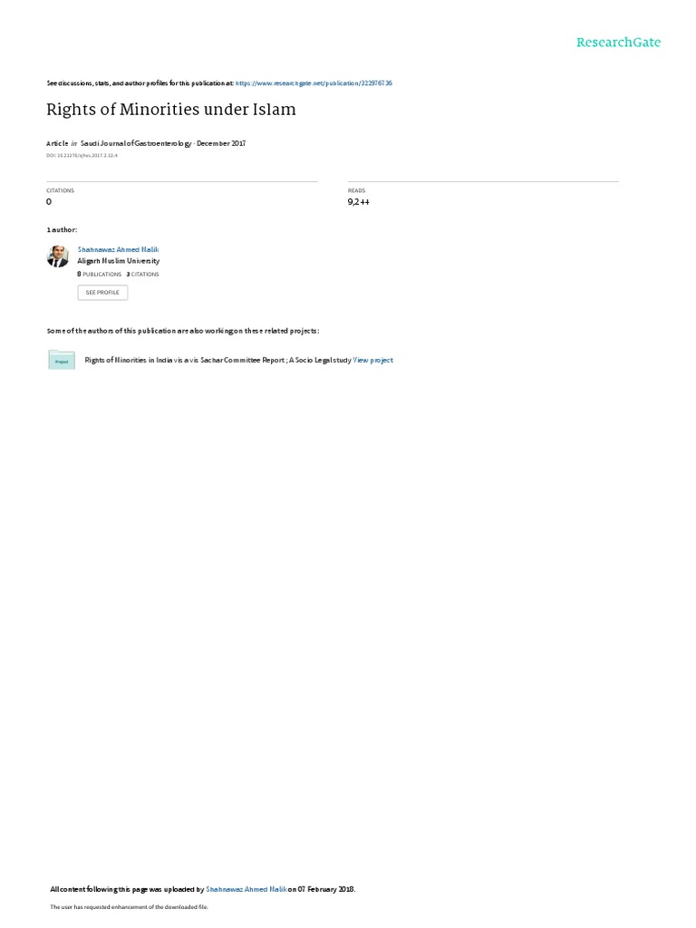 Minority Rights and Islam | PDF | Quran | Islam