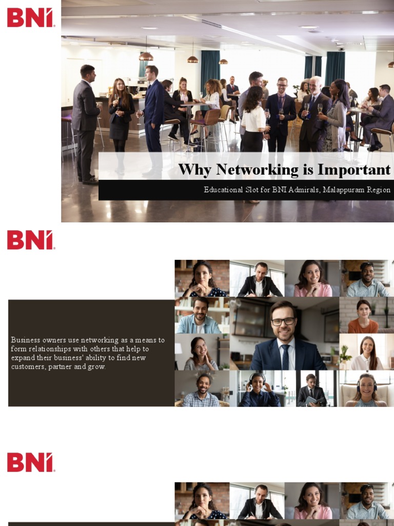 BNI EDUSLOT - Importance of Networking | PDF