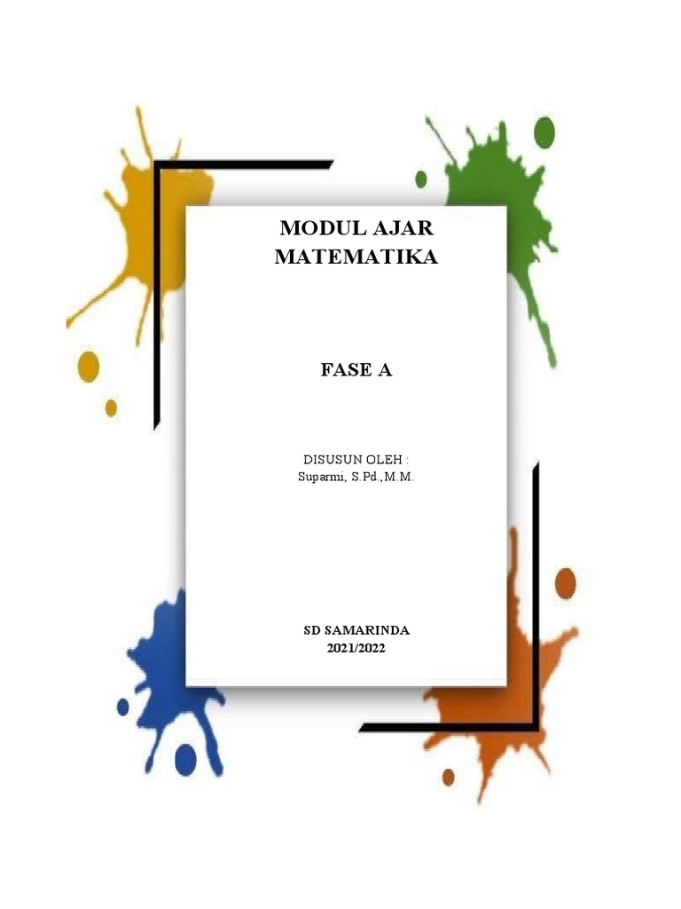 Contoh Modul Ajar Matematika Suparmi | PDF