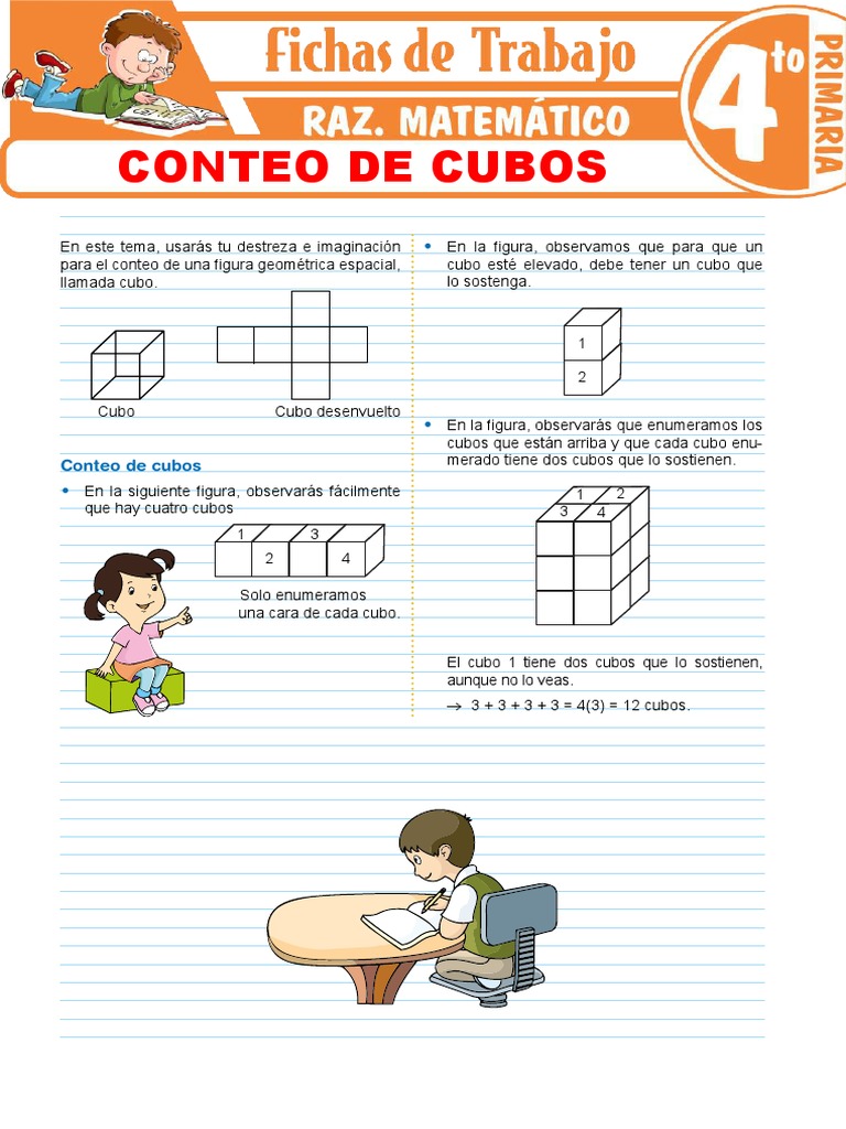 Conteo-de-cubos-para-Cuarto-Grado-de-Primaria | PDF