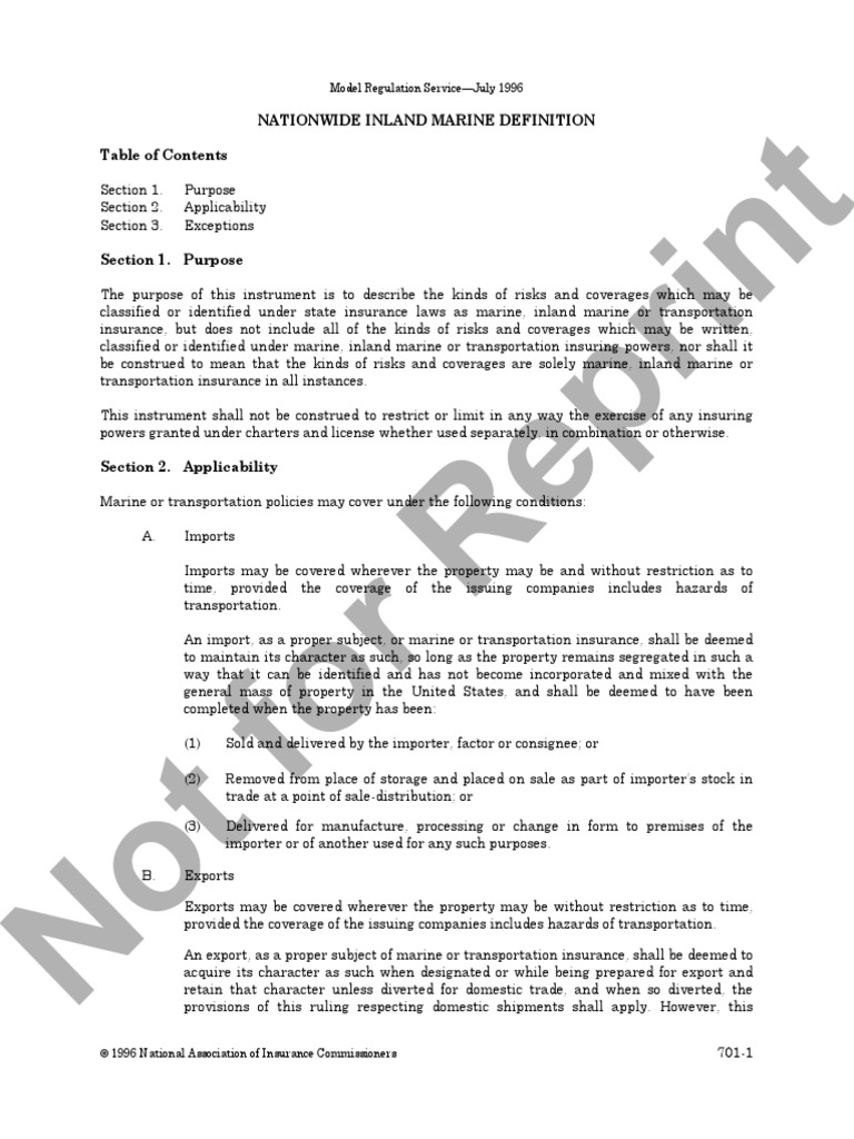 Nationwide Inland Marine Definition | PDF | Lease | Insurance