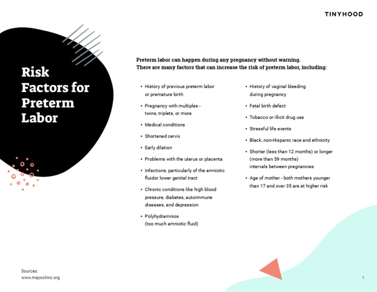 Risk Factors Preterm Labor | PDF