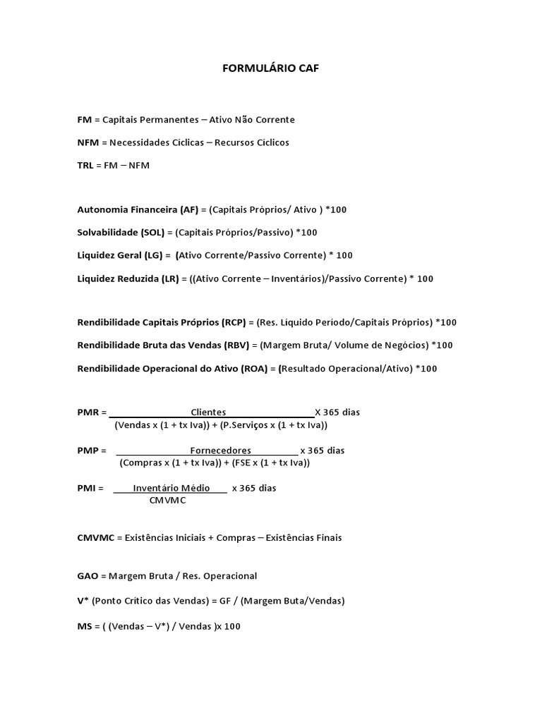 Formulário 2021-2022 - CAF | PDF