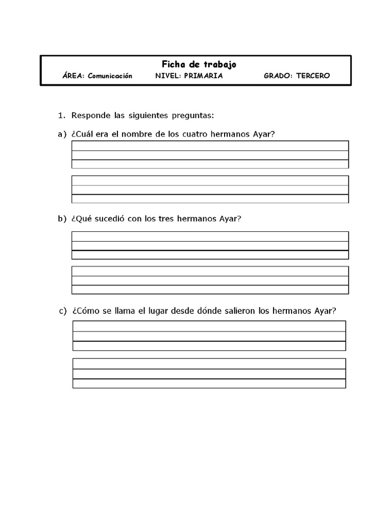 Ficha de Aplicacion Hermanos Ayar | PDF