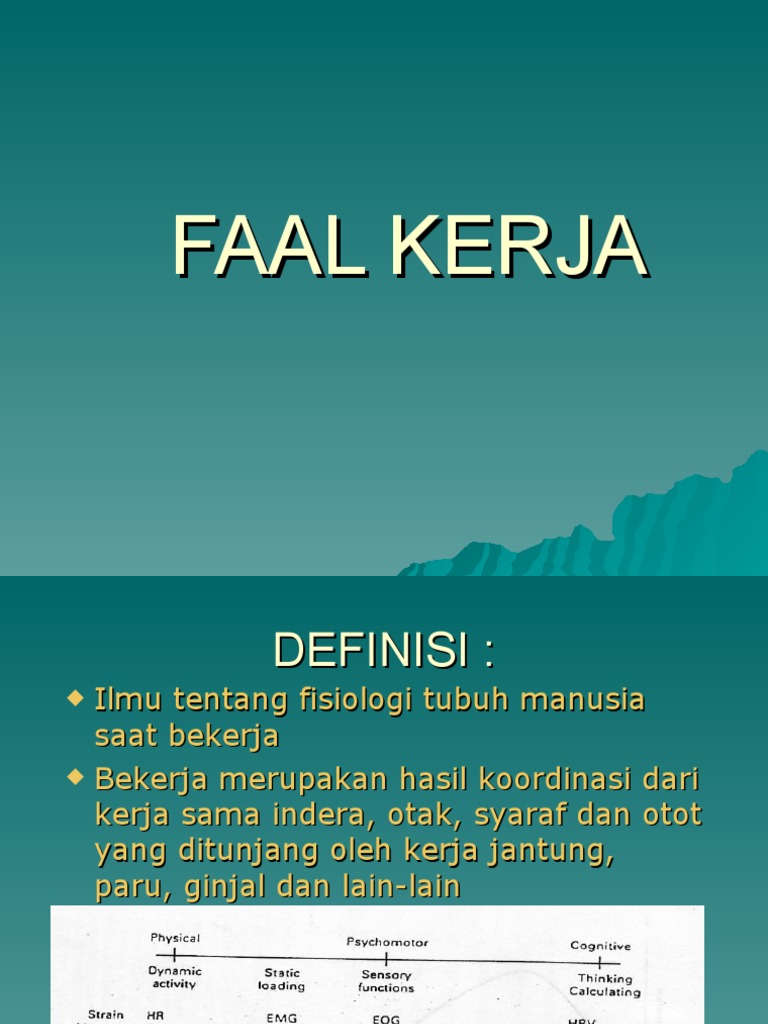 Faal Kerja | PDF