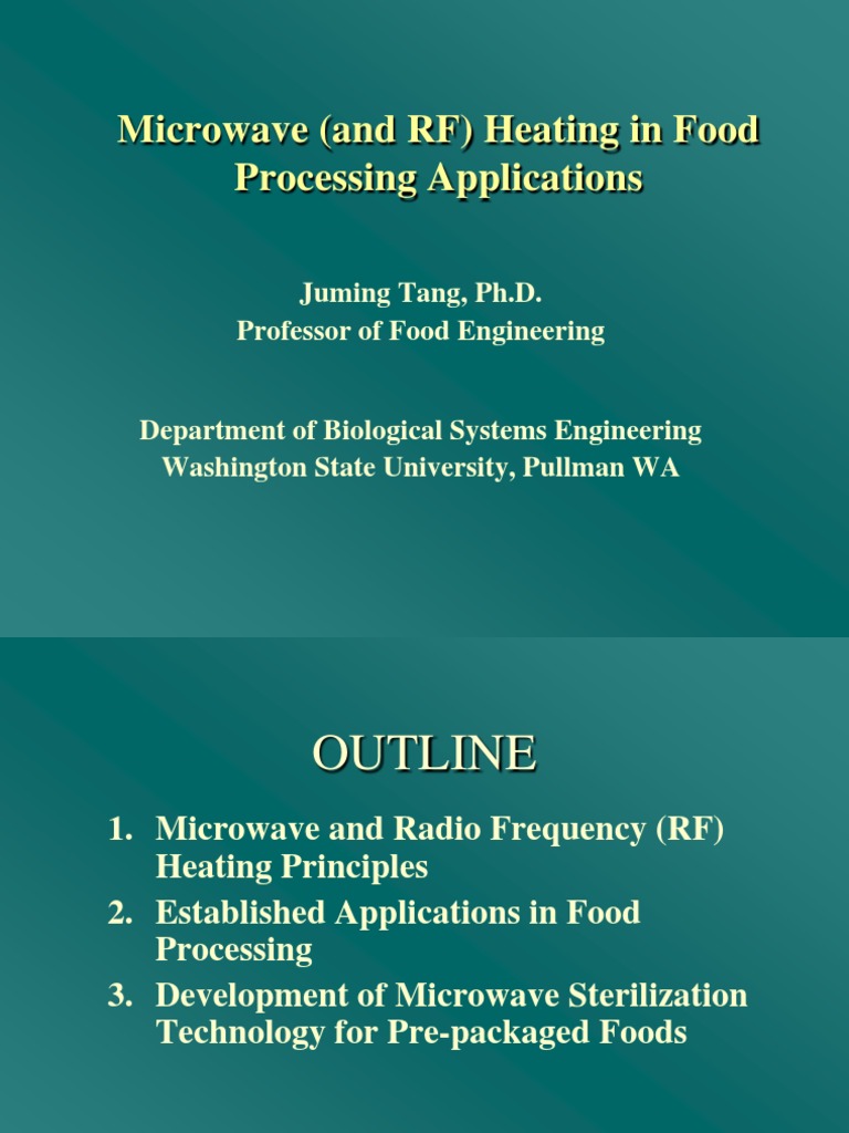 Microwave (And RF) Heating in Food | PDF | Electrical Engineering ...
