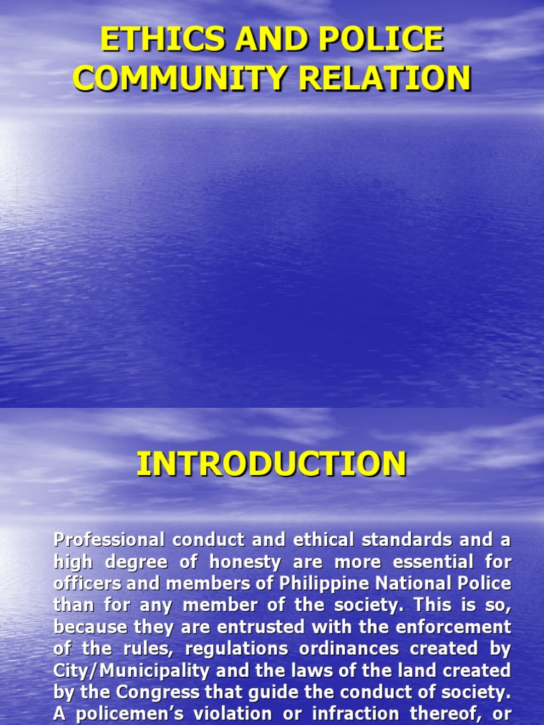 Police Ethics and PCR | PDF | Police | Morality