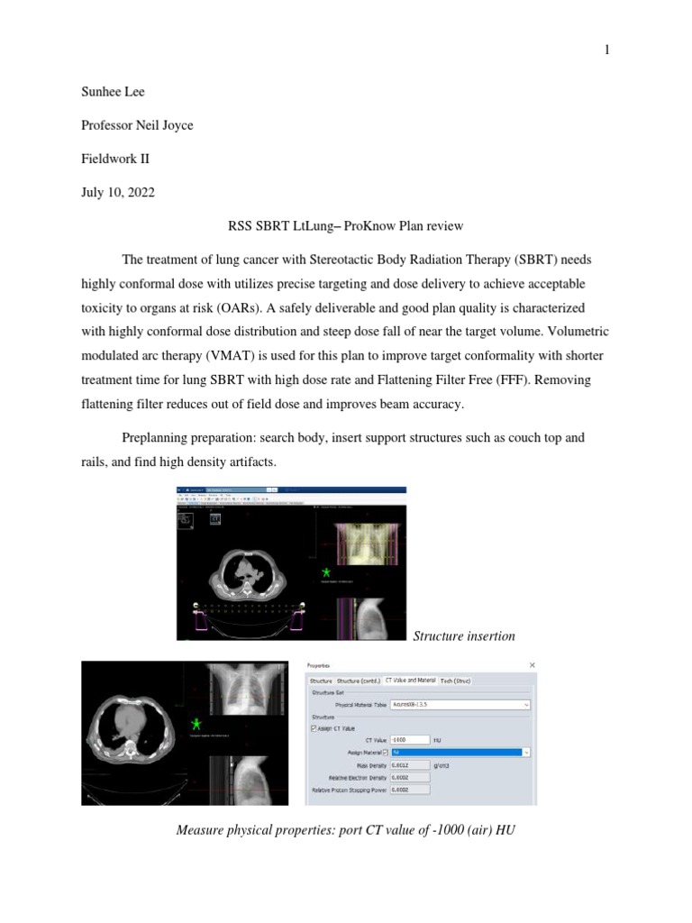 Lung SBRT Plan Optimization Review | PDF | Radiation Therapy | Clinical ...