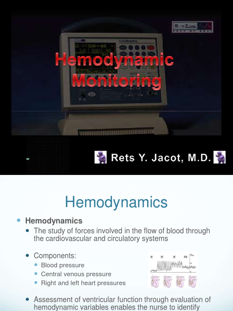 Hemodynamic Monitoring PDF | Hemodynamics | Heart