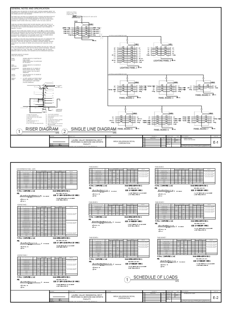 Riser Diagram 1 Single Line Diagram 2: General Notes and Specification ...