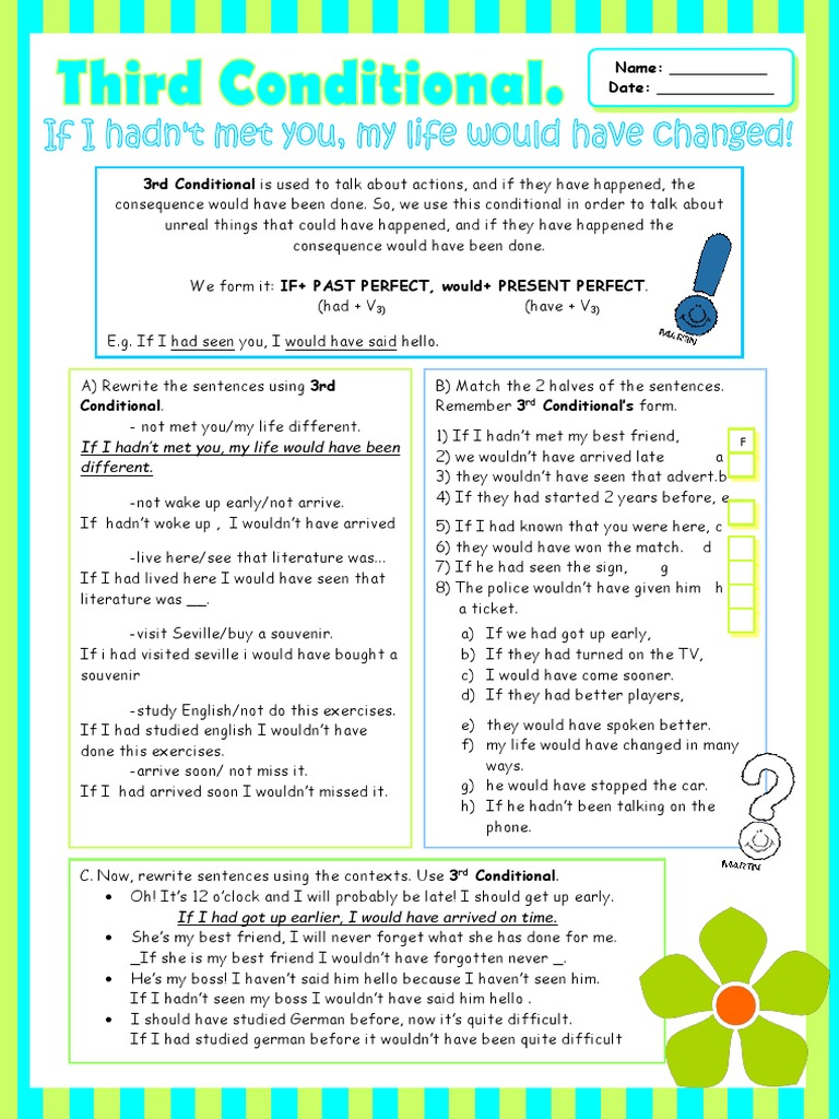 Worksheet Third Conditional | PDF | Linguistics | Cognitive Science