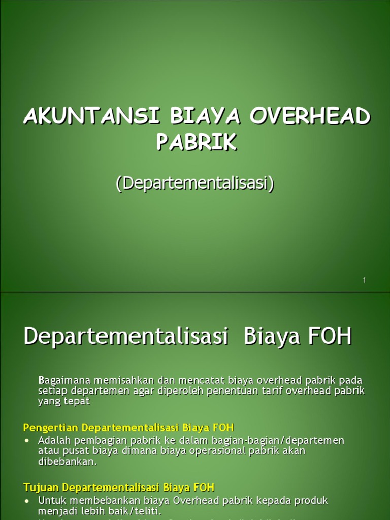 Pert 6 7 Alokasi FOH | PDF