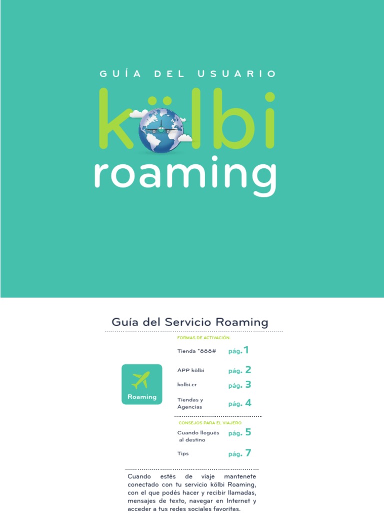 Guía de Activación de kölbi Roaming | PDF | Telefonía móvil | Teléfonos ...