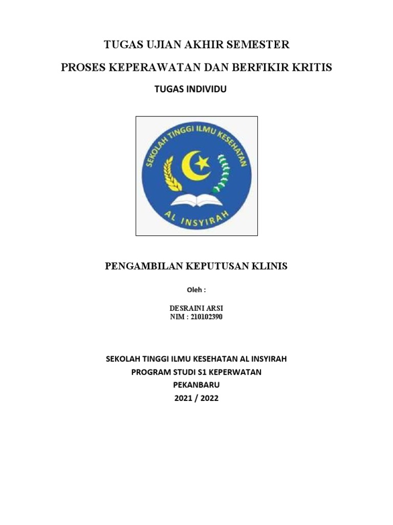 Pengambilan Keputusan Klinis (Desraini Arsi) | PDF | Karier & Perkembangan