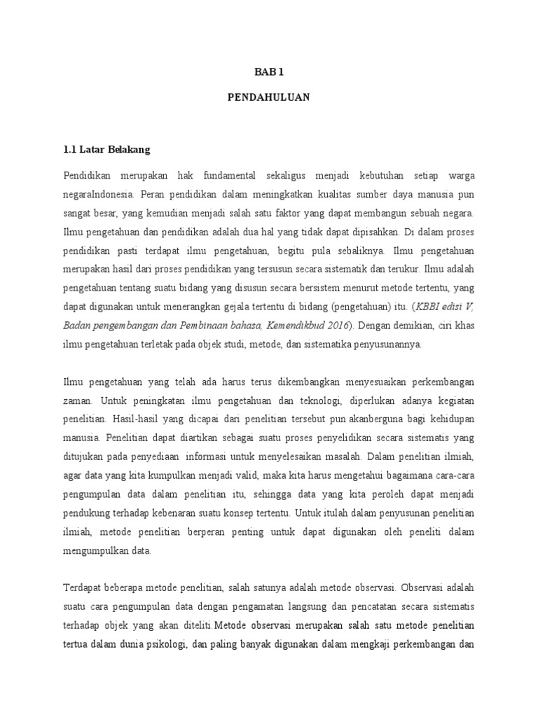 MPK Observasi 1 | PDF