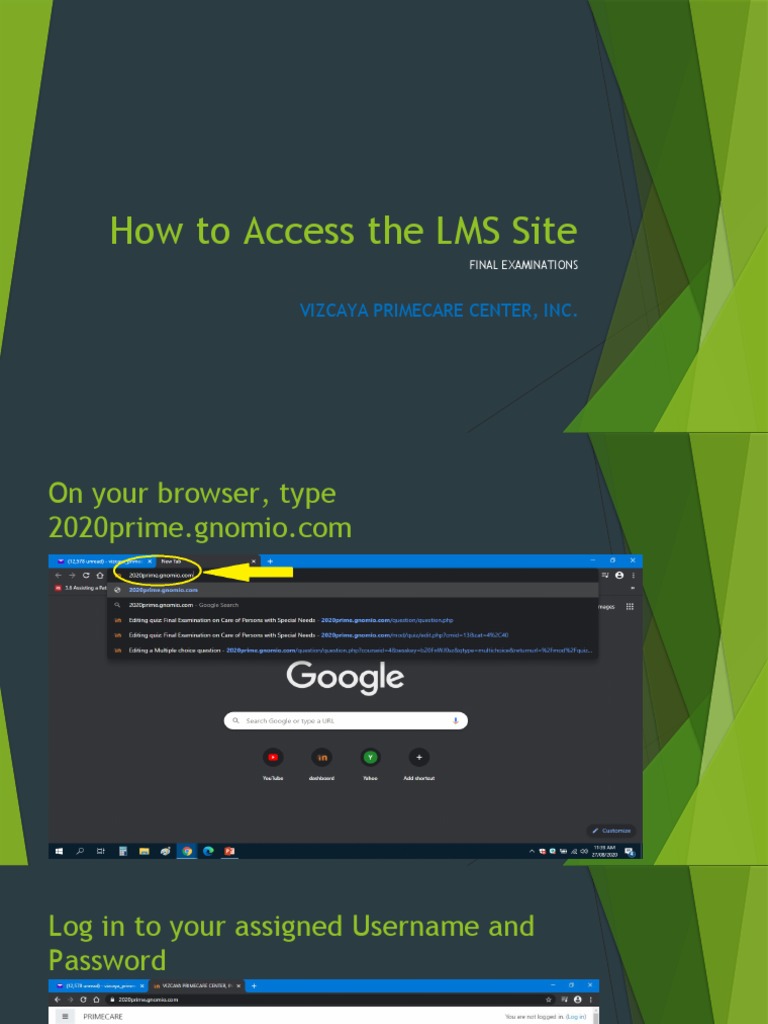 How To Access The LMS Site | PDF