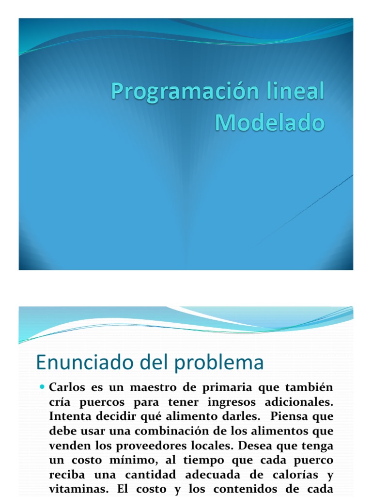 Programacion Lineal Modelado | PDF