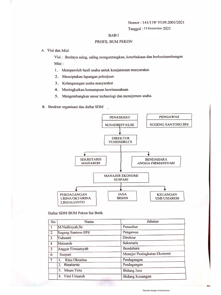 Rencana Program Kerja Bumdes - Edited | PDF