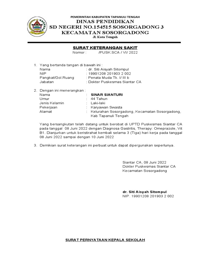 Surat Sakit | PDF