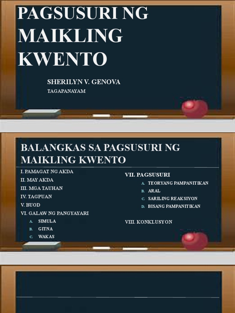 Pagsusuri NG Maikling Kwento | PDF