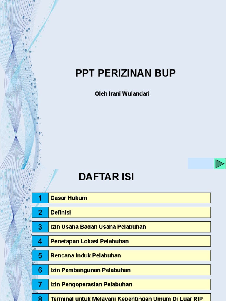 Perizinan BUP | PDF