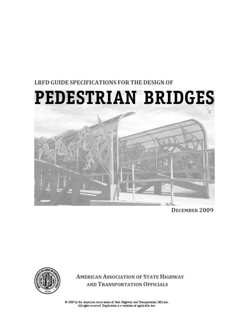 Pedestrian Bridges: LRFD Guide Specifications FOR THE Design OF | PDF ...