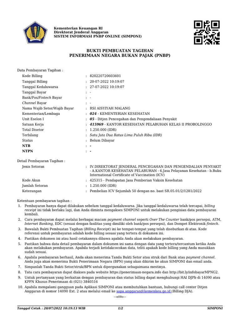 Pembayaran Buku Icv | PDF