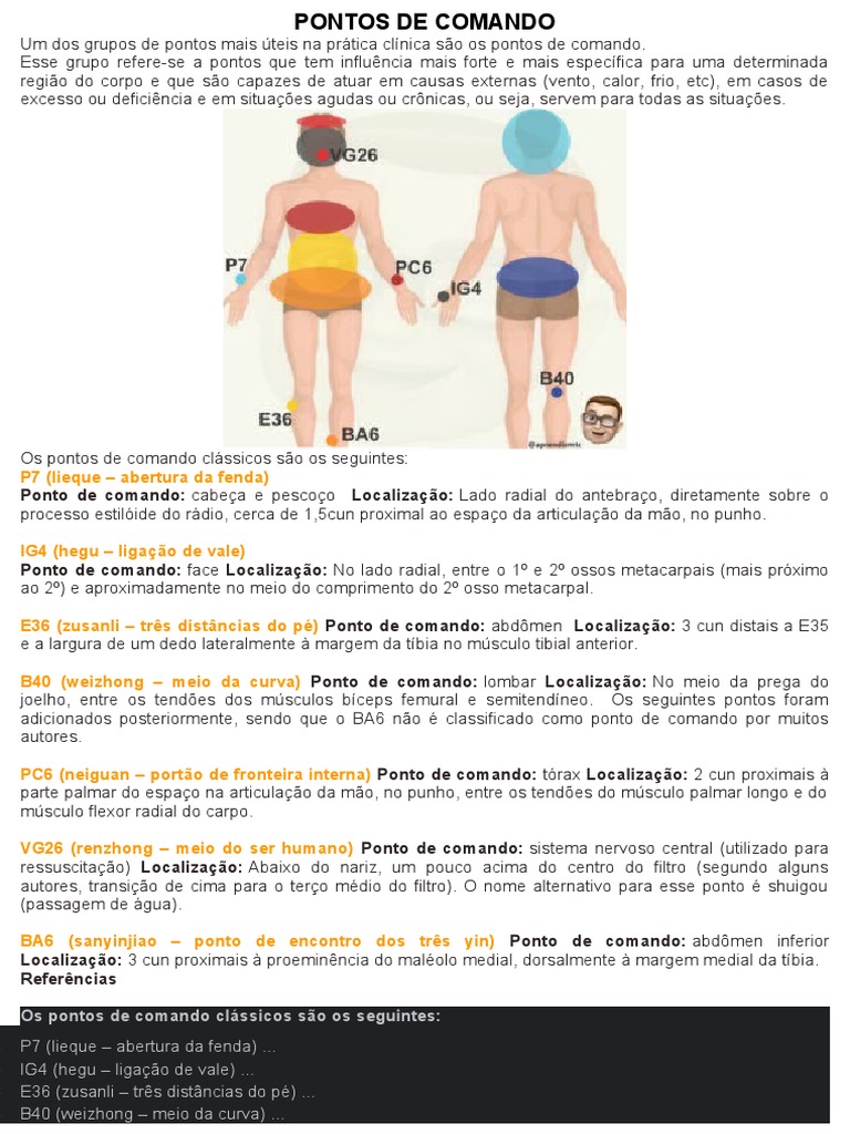 Pontos de Comando | PDF | Pé | Músculo esquelético